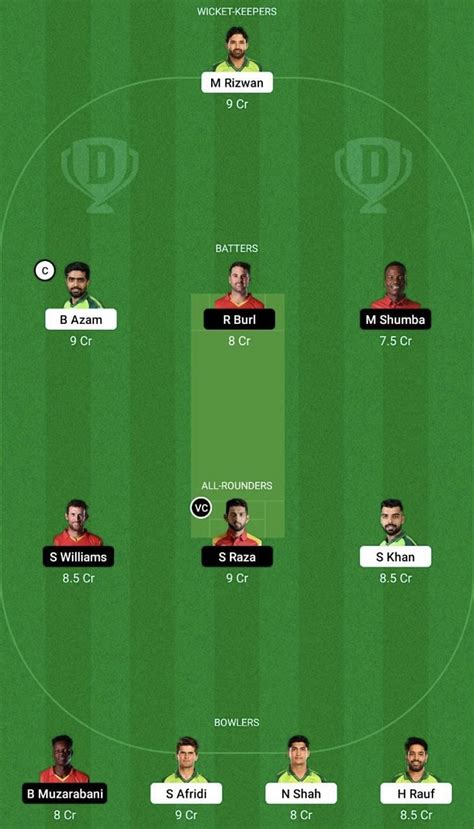 Pak Vs Zim Dream11 Prediction Fantasy Cricket Tips Todays Playing 11