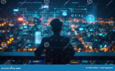 A Corporate Leader Oversees The Implementation Of AI Driven Technologies Across Departments