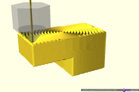 3d printing 90° overhangs without support structure with non planar