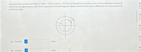 Solved Two Concentric Circular Wire Loops Of Radii Chegg