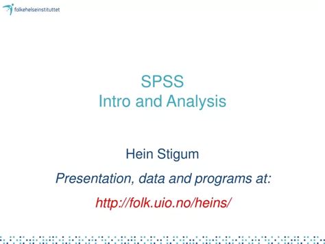 Ppt Spss Intro And Analysis Powerpoint Presentation Free Download