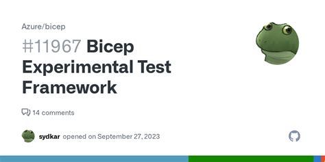 Bicep Experimental Test Framework · Issue 11967 · Azurebicep · Github
