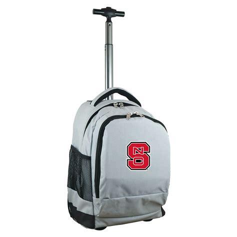 Ncaa North Carolina State Premium Wheeled Backpack In Grey Mojosportsbags