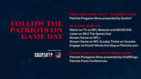 How To Watchlisten Patriots Vs Colts