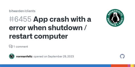App Crash With A Error When Shutdown Restart Computer Issue 6455