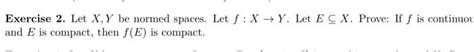 solved exercise 2 let x y be normed spaces let f x→y let