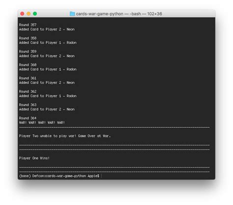 GitHub Rishimule Cards War Game Python This Repository Includes A