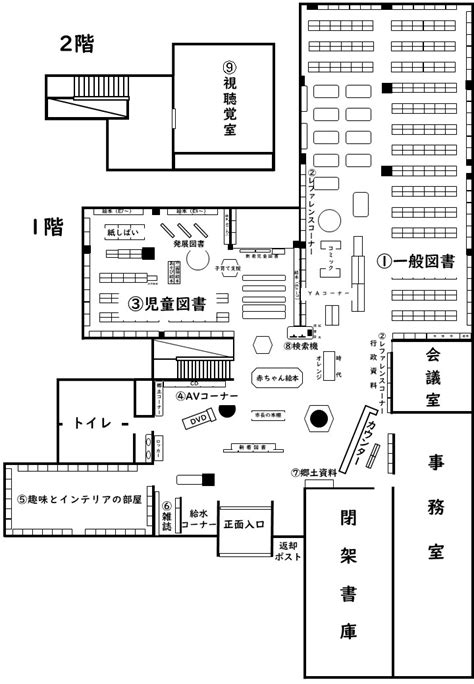 館内マップ 大川市立図書館