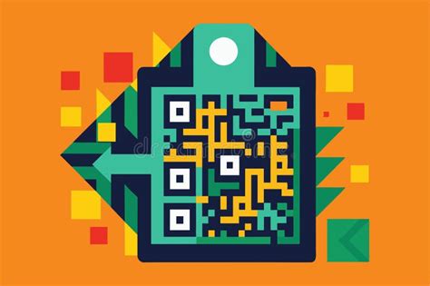 A Colorful Flat Qr Code Design Features Customizable Elements For Unique Digital Engagement