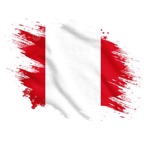 Perú Nuevo Cepillo De Bandera De Acuarela Png Dibujos Perú Bandera