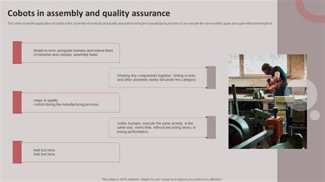 Cobots In Assembly And Quality Assurance Cobots For Improved Productivity Structure Pdf