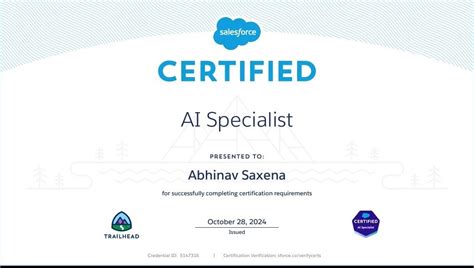 Abhinav Saxena On Linkedin Salesforcecertified Salesforce Salesforceaicertified