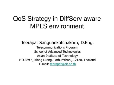 Ppt Qos Strategy In Diffserv Aware Mpls Environment Powerpoint