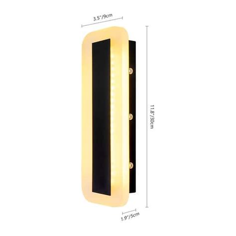 Modern Black Linear Rectangular Strip Exterior Sconce Integrated Led
