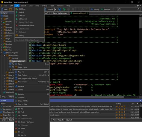 Mt5 Platform Beta Build 5050 Transition To Git And Mql5 Algo Forge
