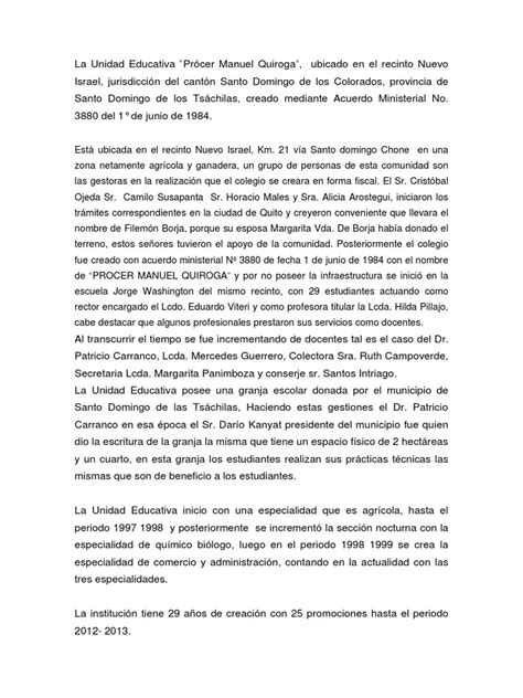 Historia Del Colegio Pdf