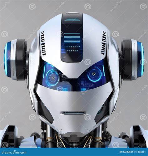 Artificial Intelligence Robot Head Ai Stock Illustration Illustration Of Tensorflow