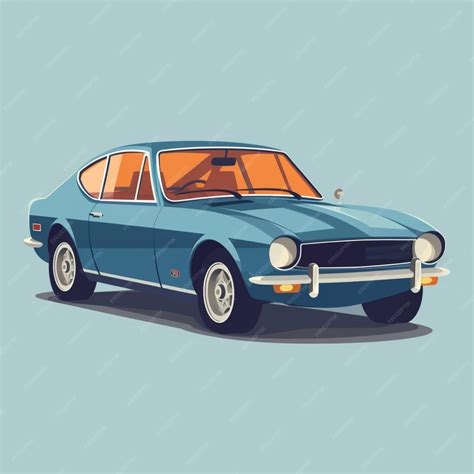 Premium Vector Blue Classic Car