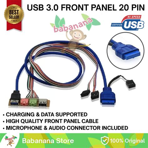 Jual USB 3 0 Front Panel 20 9 Pin With Audio Casing Adapter Case Cable Shopee Indonesia
