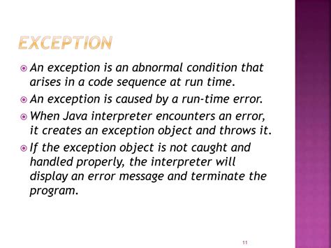 Exception Handling In Java Ppt
