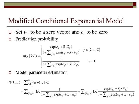 Recap Conditional Exponential Model Ppt Download