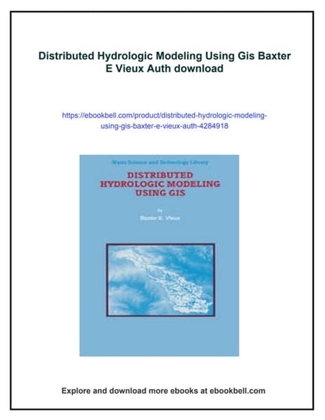 Distributed Hydrologic Modeling Using Gis Baxter E Vieux Auth Pdf