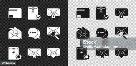 Set Document Folder Envelope And Check Mark Mail Message Lock Password Setting With Star