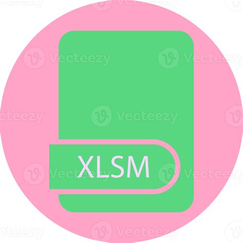 Xlsm File Format Icon Circular Shape Design Element 57325848 Png
