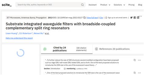 Substrate Integrated Waveguide Filters With Broadside‐coupled Complementary Split Ring Resonators
