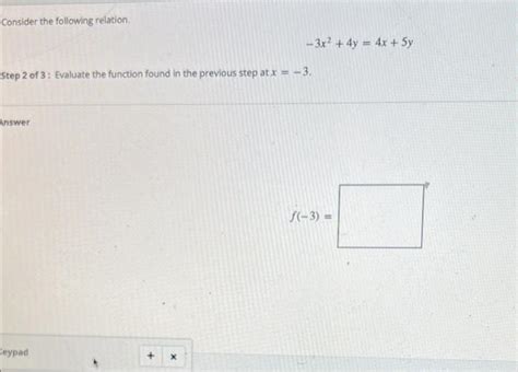 Solved Consider The Following Relation 3x2 4y 4x 5y