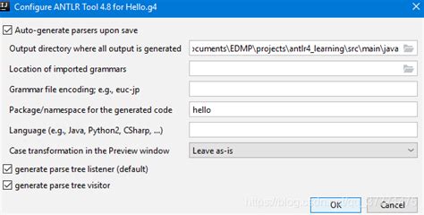 antlr4入门（一）idea中antlr的安装与使用 antlr4使用教程 csdn博客