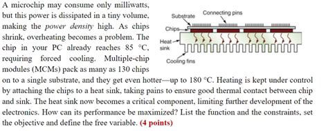 Solved A Microchip May Consume Only Milliwatts But This Chegg Com