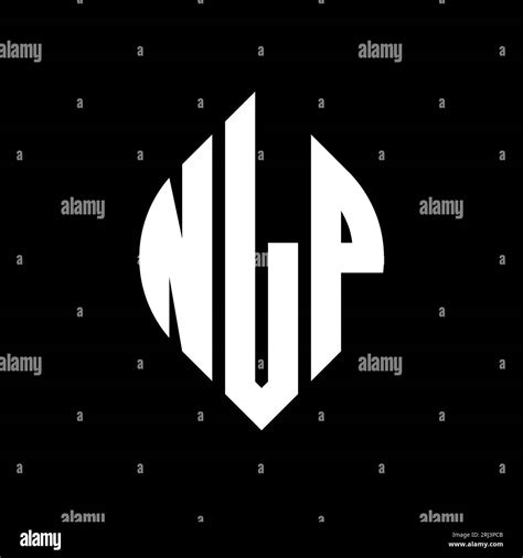 Nlp Circle Letter Logo Design With Circle And Ellipse Shape Nlp