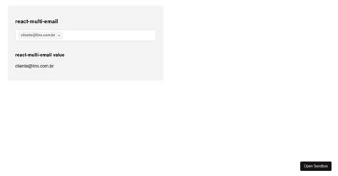 React Multi Email Examples CodeSandbox