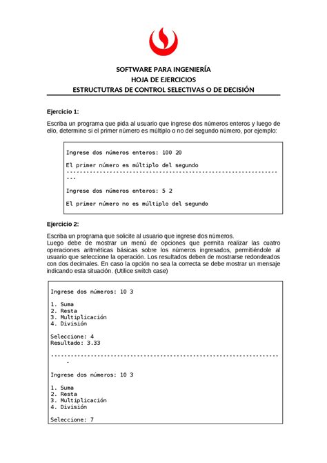 Programacion En C Practicas Ejercicios De Programación C Docsity