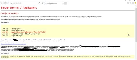 C Azurekeyvault Not Working In On Prem Aspnet 471 Webforms Application Stack Overflow