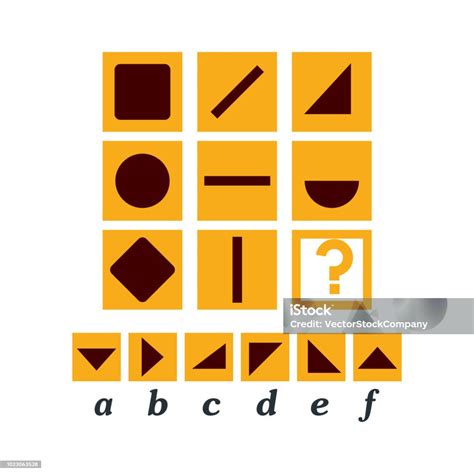 Iq 테스트입니다 정답을 선택 합니다 논리 작업 아이 들을 위한 교육 게임입니다 논리 Iq의 개발입니다 작업 게임 나오면 다음 벡터 일러스트 레이 션 지력에 대한 스톡 벡터