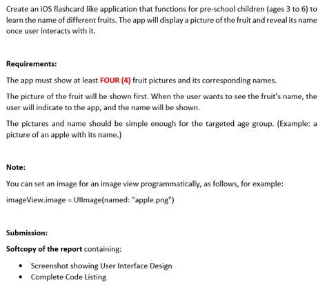 Solved Create An Ios Flashcard Like Application That