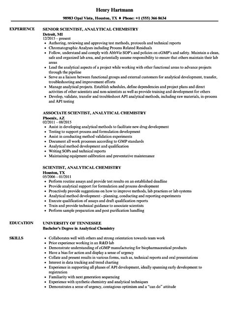 Analytical Chemist Resume Objectives Mt Home Arts