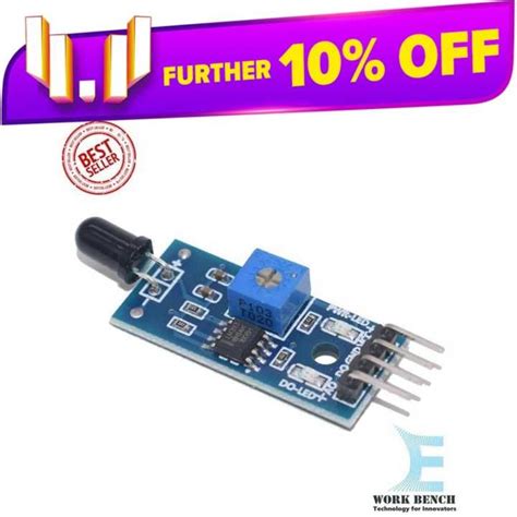 4 Pin Ir Flame Detection Sensor Module Fire Detector Infrared Receiver Module For Arduino Daraz Lk