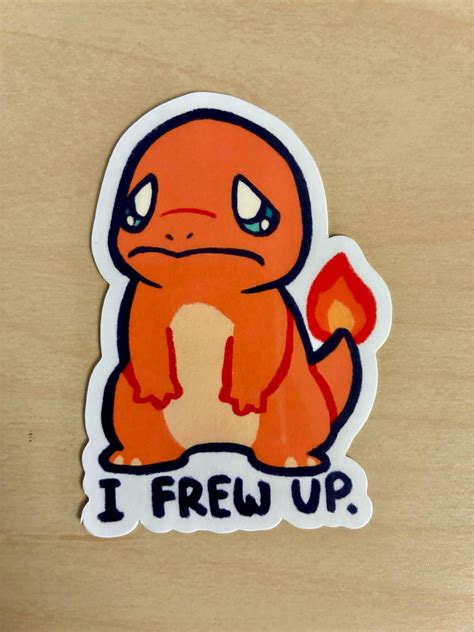 Poke I Frew Up Meme Sticker Etsy