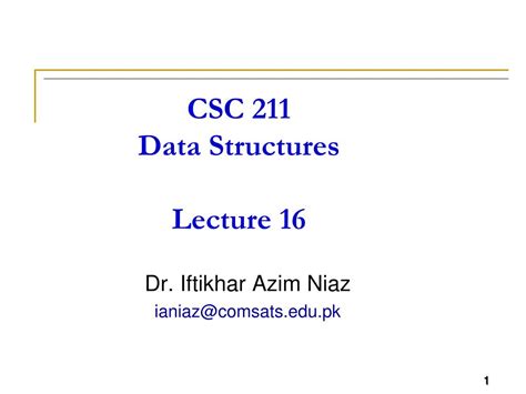 Ppt Csc Data Structures Lecture Powerpoint Presentation Free Download Id