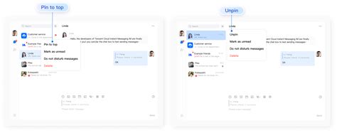 Pin Conversations To The Top Tencent Cloud Chat Tencent Rtc Documentation