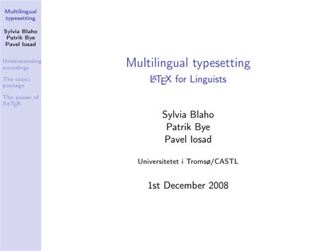 multilingual typesetting