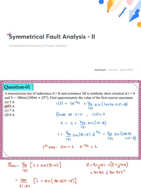 Symmetrical Fault Analysis Ii With Anno Pdf
