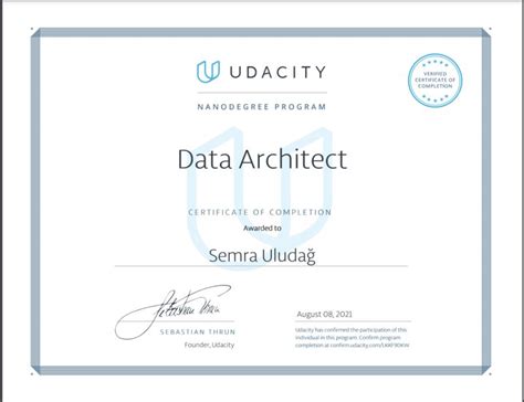 semra uludağ on linkedin completed udacity data architect nanodegree