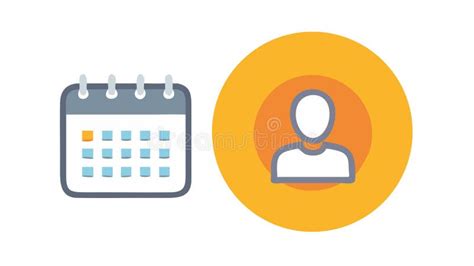 User Appointment Icon Profile Scheduling Event Management Vector Design Generative Ai Stock