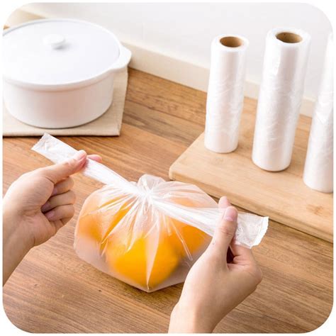 Badu Bg 100pcs Roll Прозрачна ролка Найлонови торбички с вакуумна торбичка за пестене на храна 3