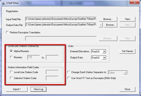 DNA Converter ERROR Backsight And Foresight Station Names Are The Same MicroSurvey