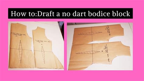 How To Draft A Dartless Bodice Block Pattern No Dart Bodice Block